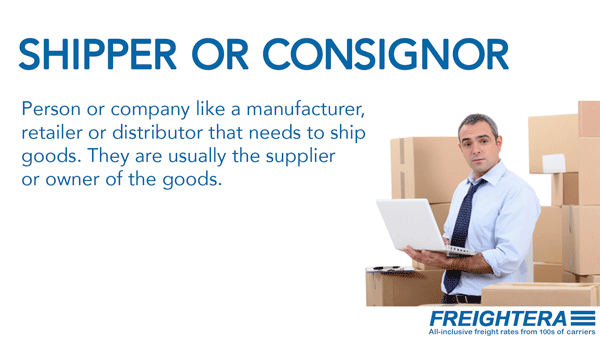 Shipper or Consignor definition image Freightera | Freightera Blog