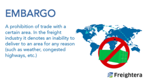Embargo | Freightera Blog